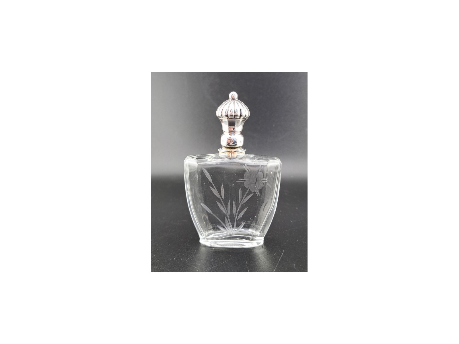 Parfumfles, zilver, ca.1960. - Het Wagenwiel Antiek
